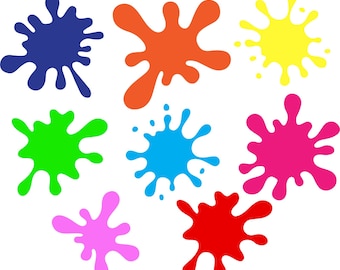 Paint Splatter SVG, Splatter Bundle, Paint Splats SVG, Paint Svg ...
