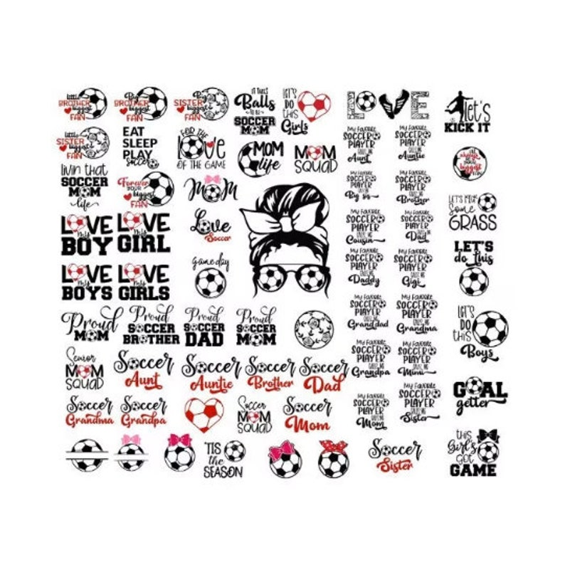 Soccer Mom Svg Bundle Soccer Svg Soccer Shirt Svg Soccer Mom Life