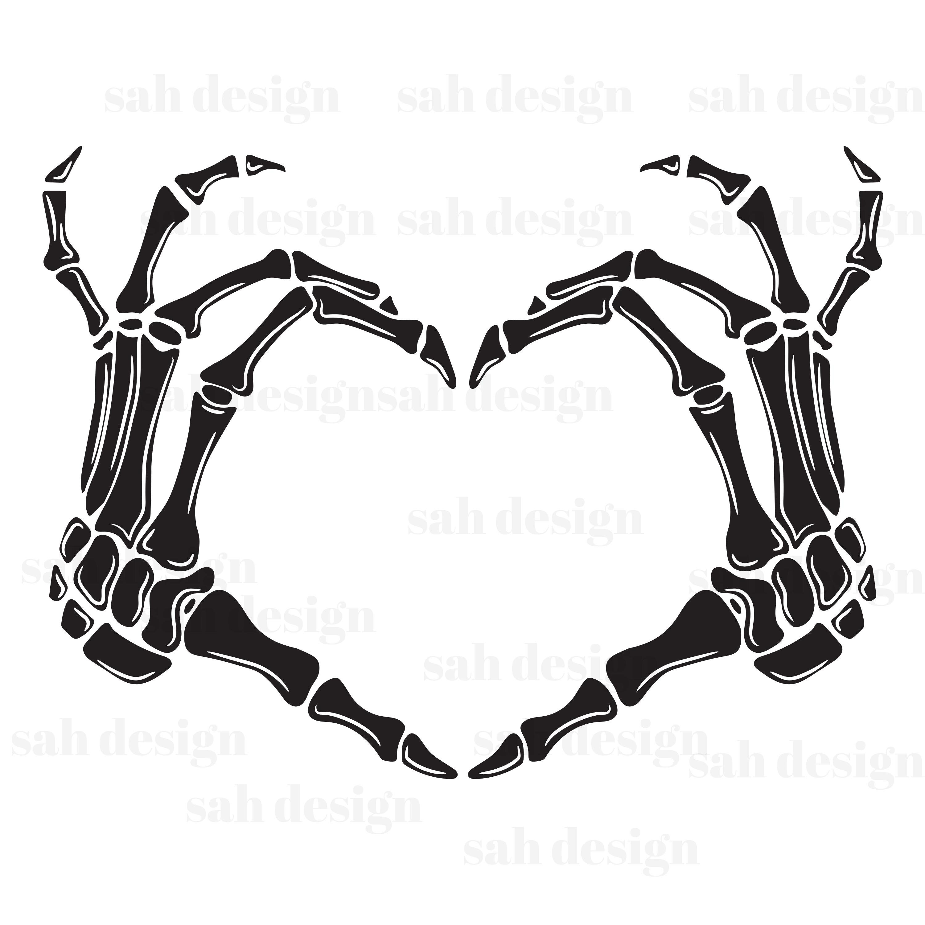 Skeleton Heart Hands Svg, Skeleton Hands Svg, Sleleton Svg Cut File ...