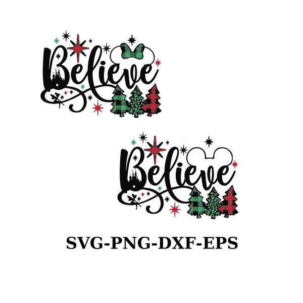 Believe Christmas Svg - Etsy