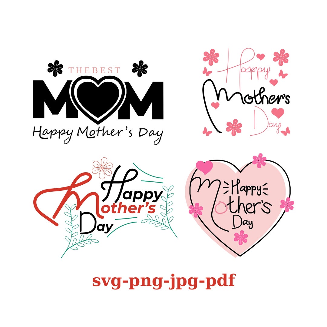 Happy Mothers Day Svg Bundle, Mom Heart Svg, Mom Shirt Svg, Cricut ...