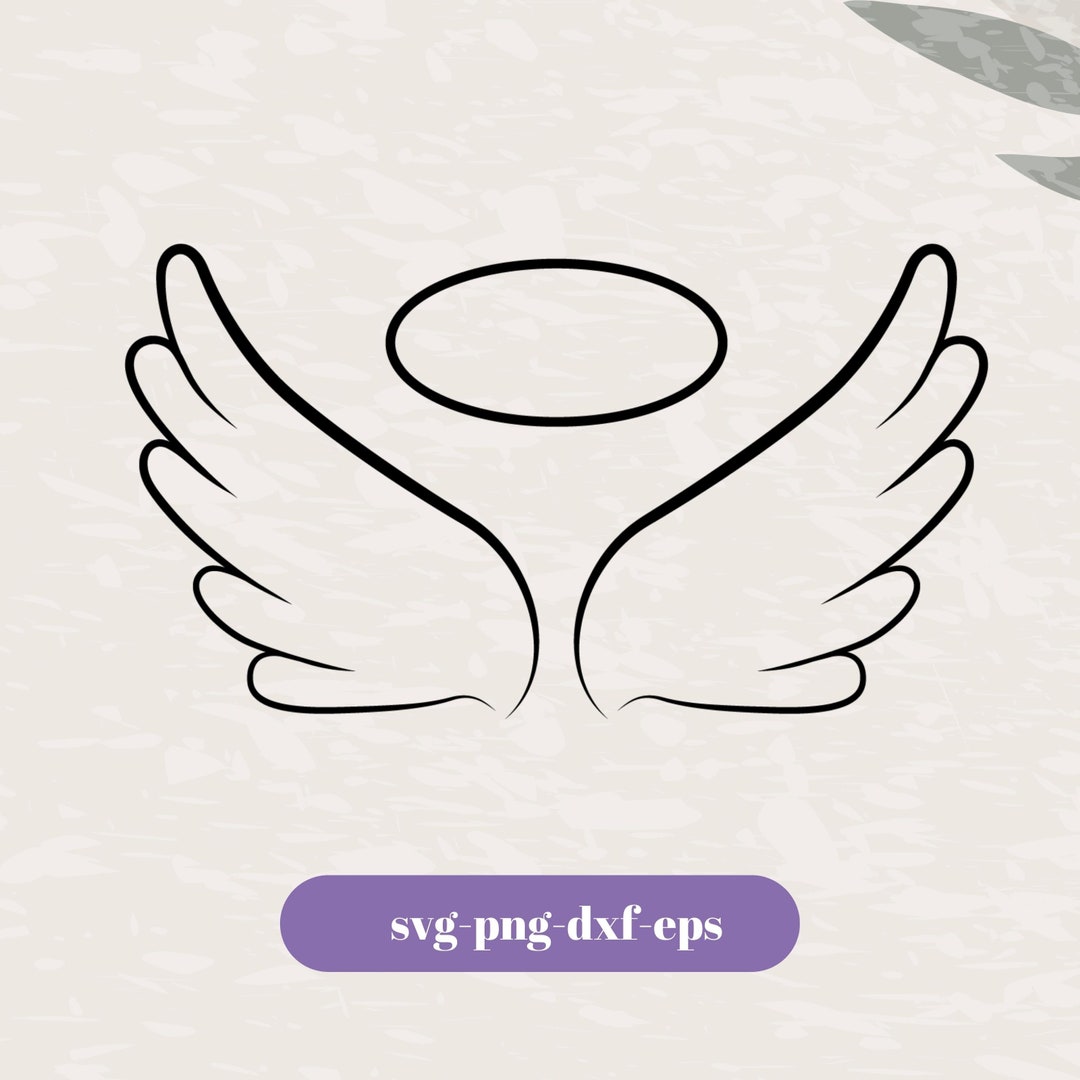 Angel Wings SVG Angel Wing Vector Angel Svg Halo Svg Angel Wings ...