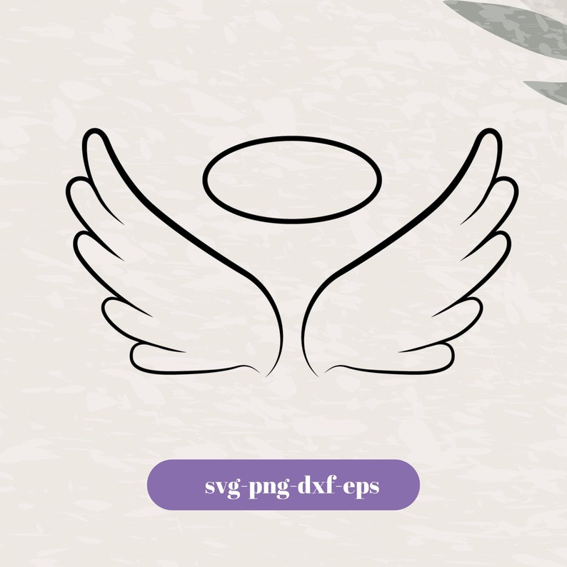 Angel Wings SVG Angel Wing Vector Angel Svg Halo Svg Angel Wings ...