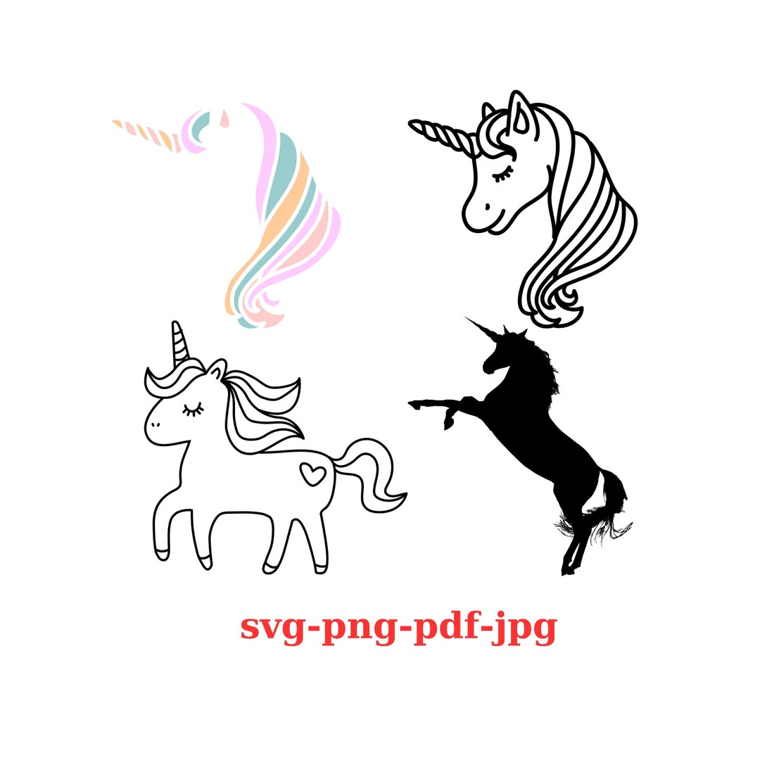 Girls Unicorns Svg Png. Unicorn Svg File for Cricut and Silhouette Easy ...