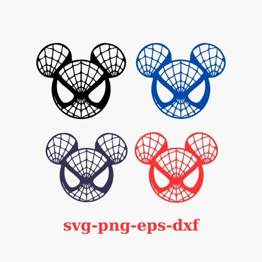 Mickey Mouse Spiderman Svg, Halloween Spiderman Svg,mickey Head Svg ...