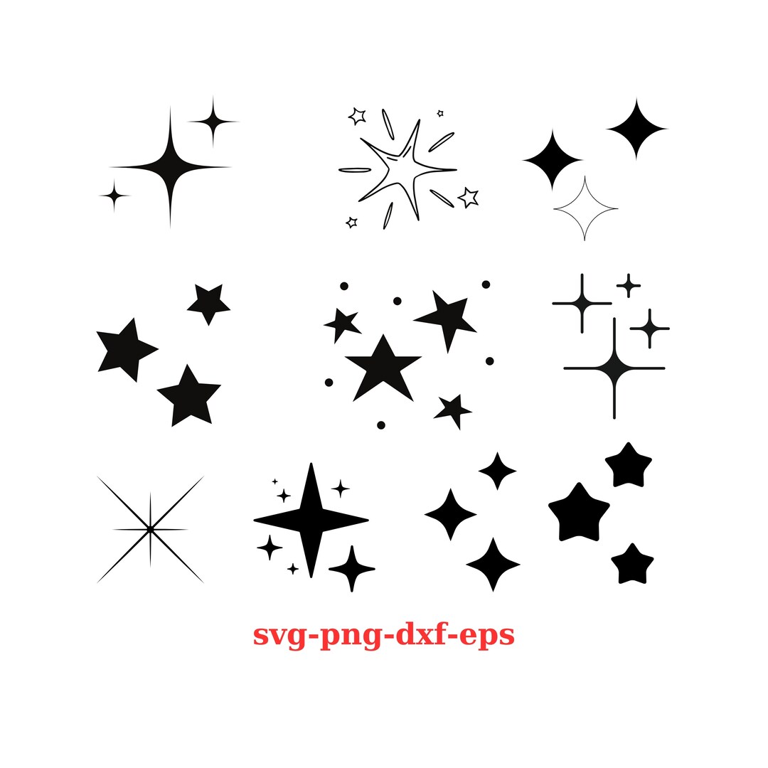Stars Digital Files, Different Stars, Stars SVG Files, Emoji Stars - Etsy
