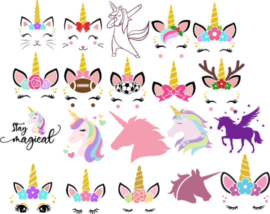 Girls Unicorns Svg Png. Unicorn Svg File for Cricut and Silhouette Easy ...