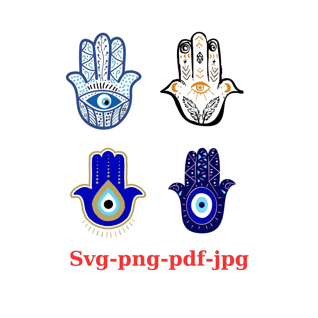 Evil Eye Svg Bundle Png Pdf, Humsa Svg Cut Files, Turkish Eye Svg, Evil ...
