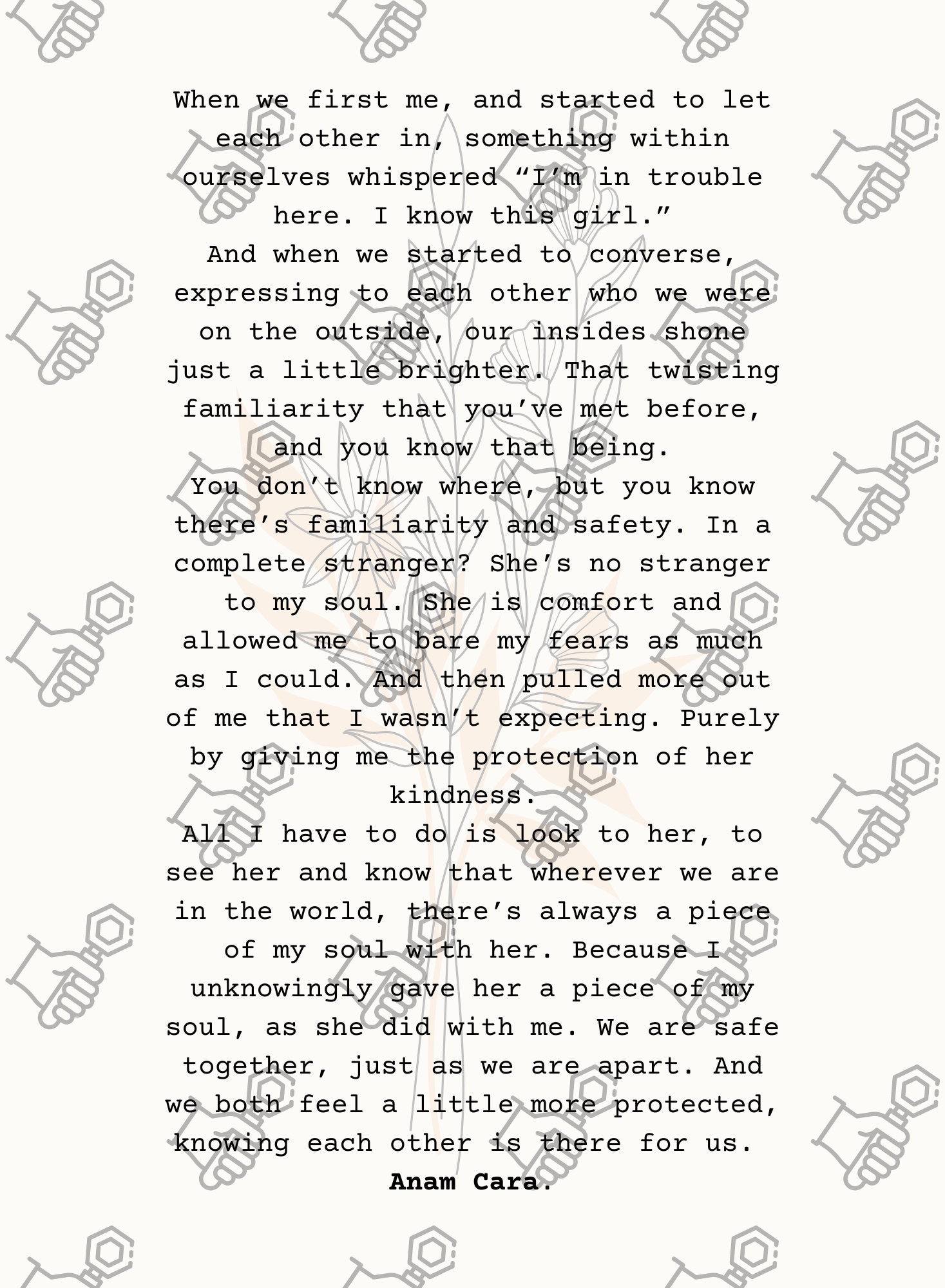 Poetry: Anam Cara Poem Best Friend (Instant Download) - Etsy