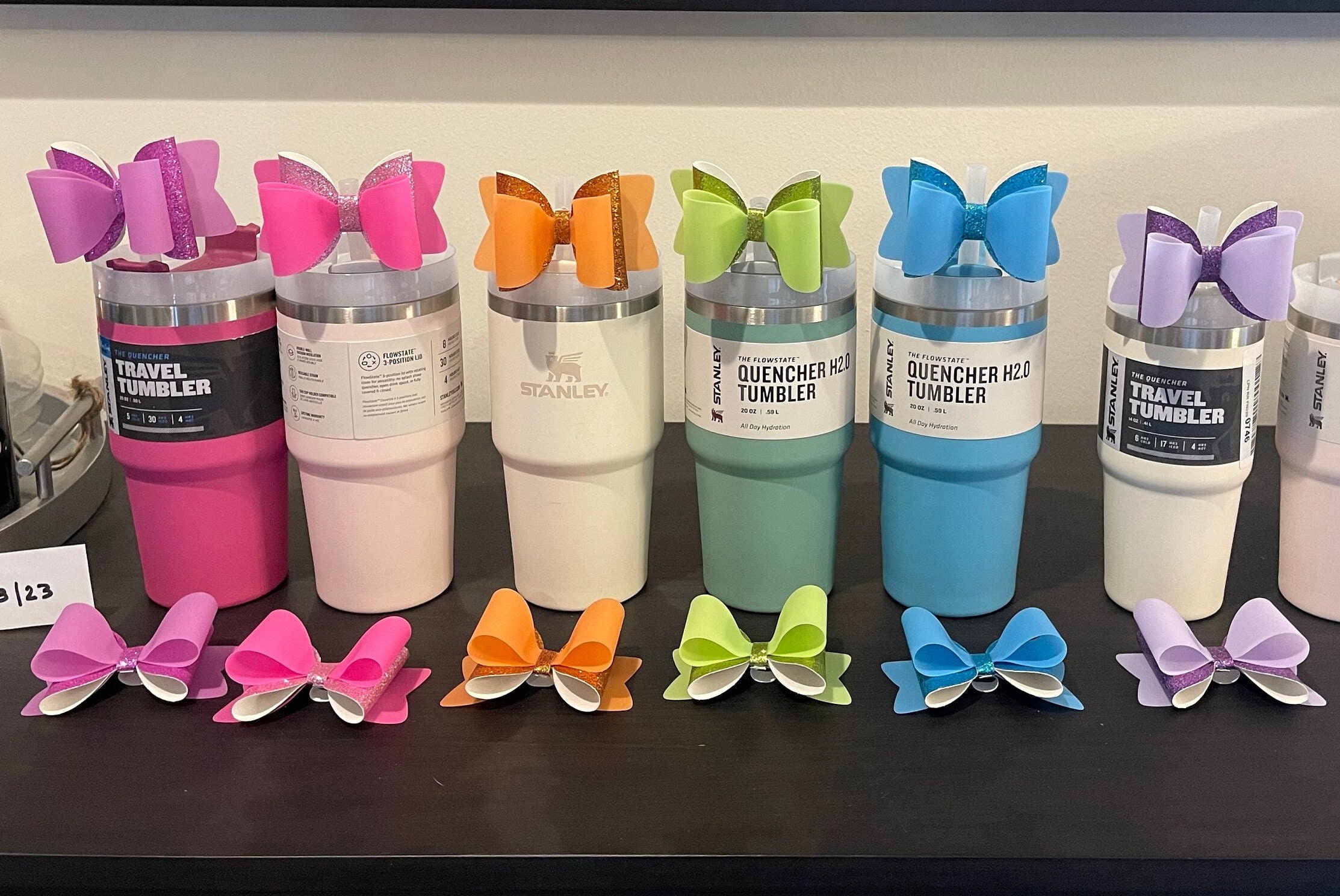 Custom Jelly Bows for Stanley and Starbucks Cups - Etsy