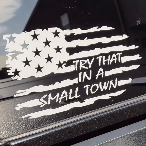 Try Small Town Decal - Etsy