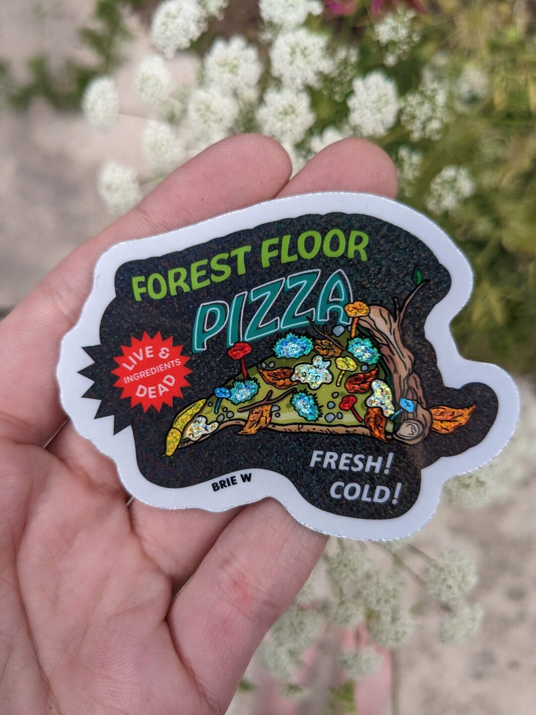 Forest Floor Pizza Vinyl Sticker - Etsy