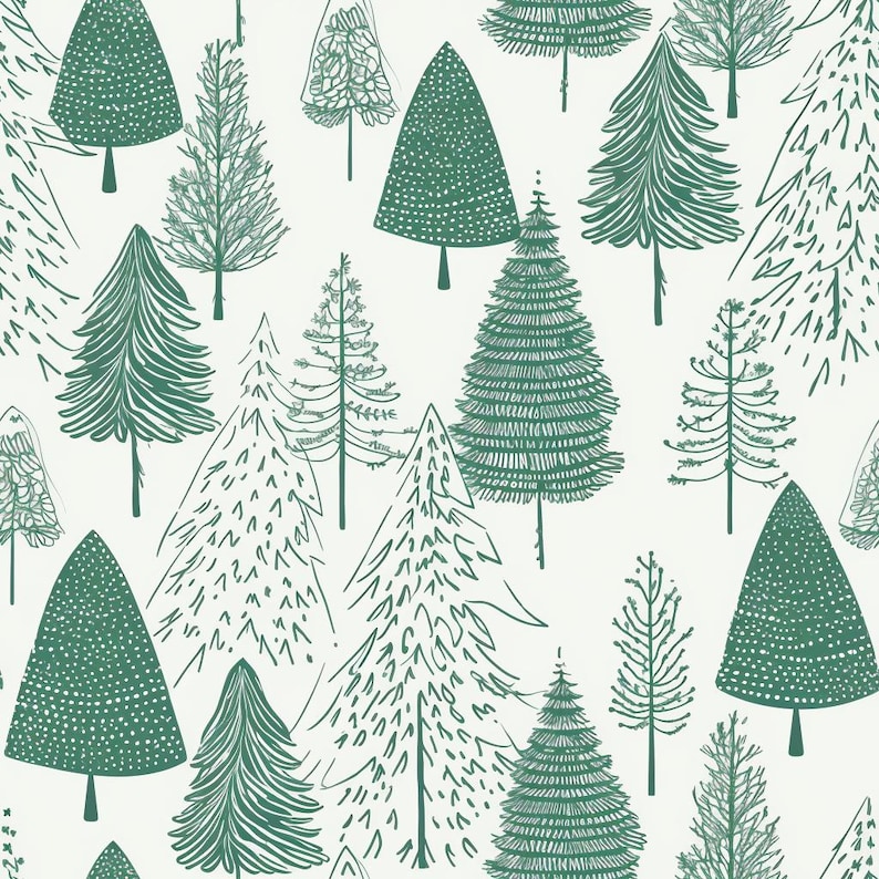 Christmas Tree Digital Pattern for Crafting and Design Projects ...
