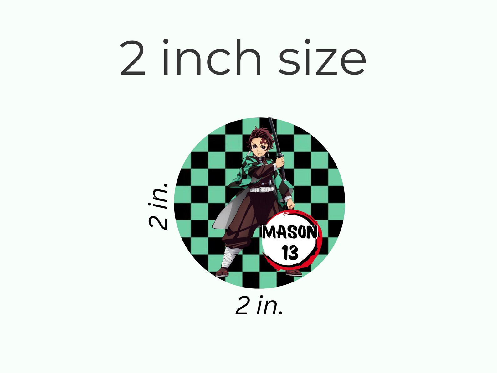 Demon Custom Cake Topper, Anime Slayer Cupcake Topper, PDF Download ...