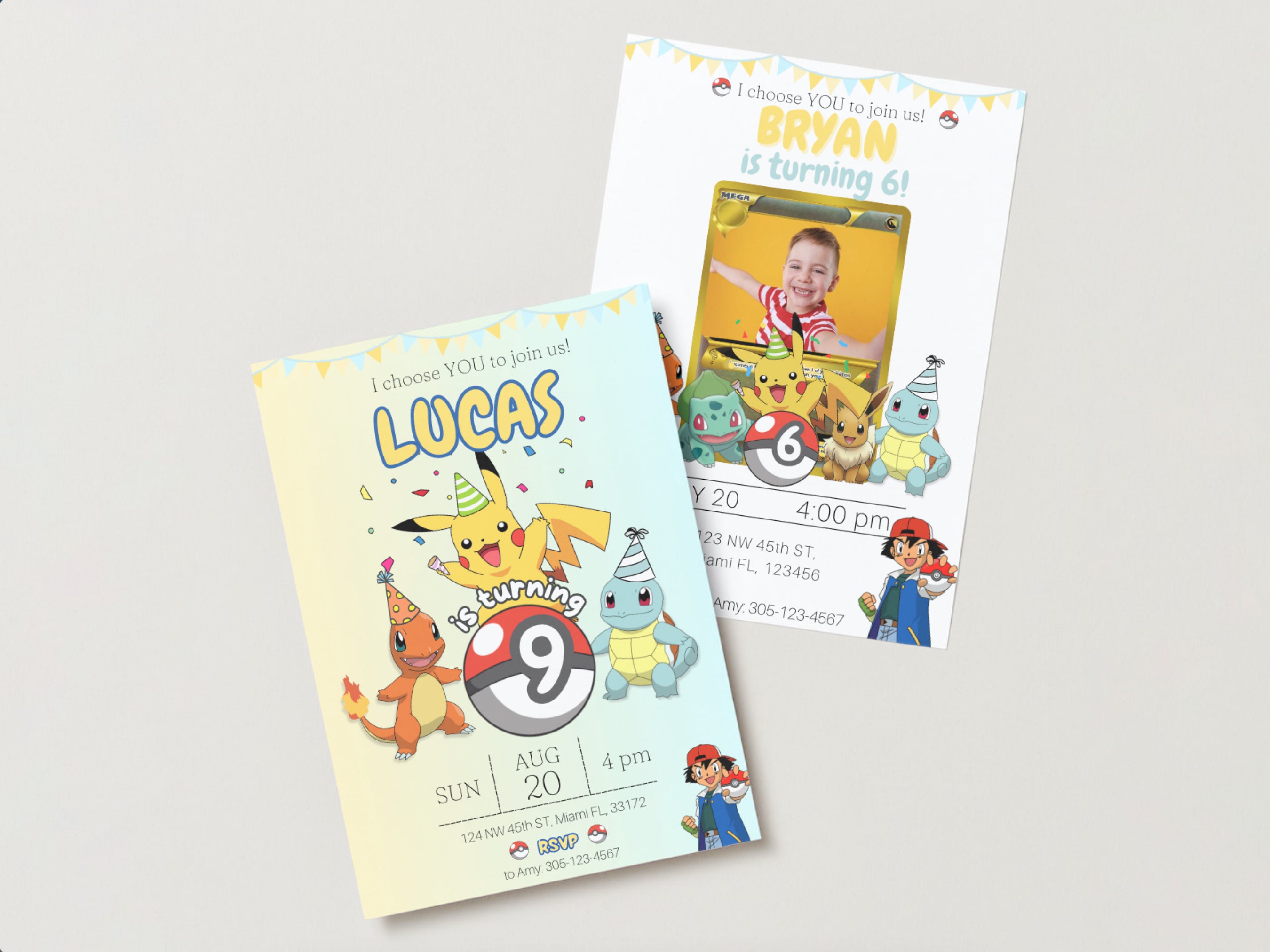 Pokemon Birthday Invitation Pikachu Birthday Party Digital - Etsy