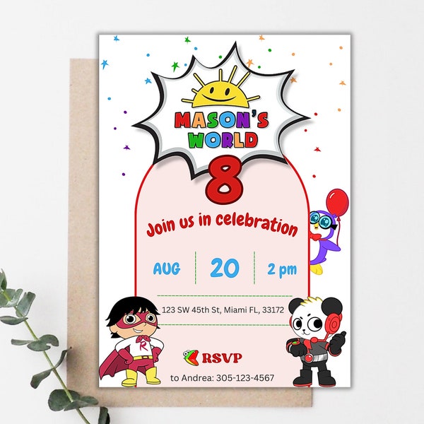 Ryans World Birthday - Etsy