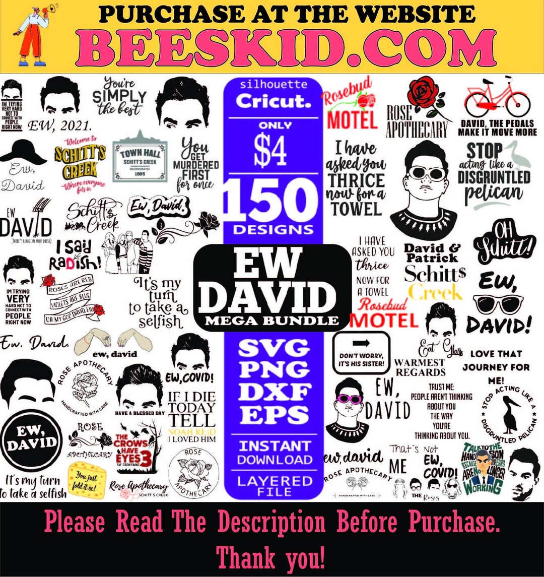 Ew-david Bundle Svg Movies Svg David-rose Svg Tv Show Svg - Etsy