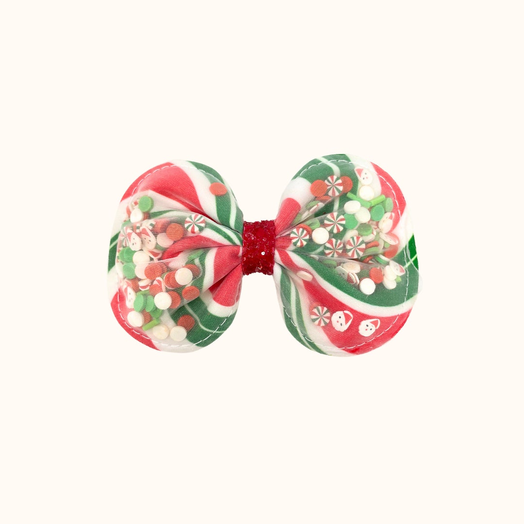 Peppermint Swirl Shaker Bow Christmas Hair Bow Christmas Shaker Hair ...