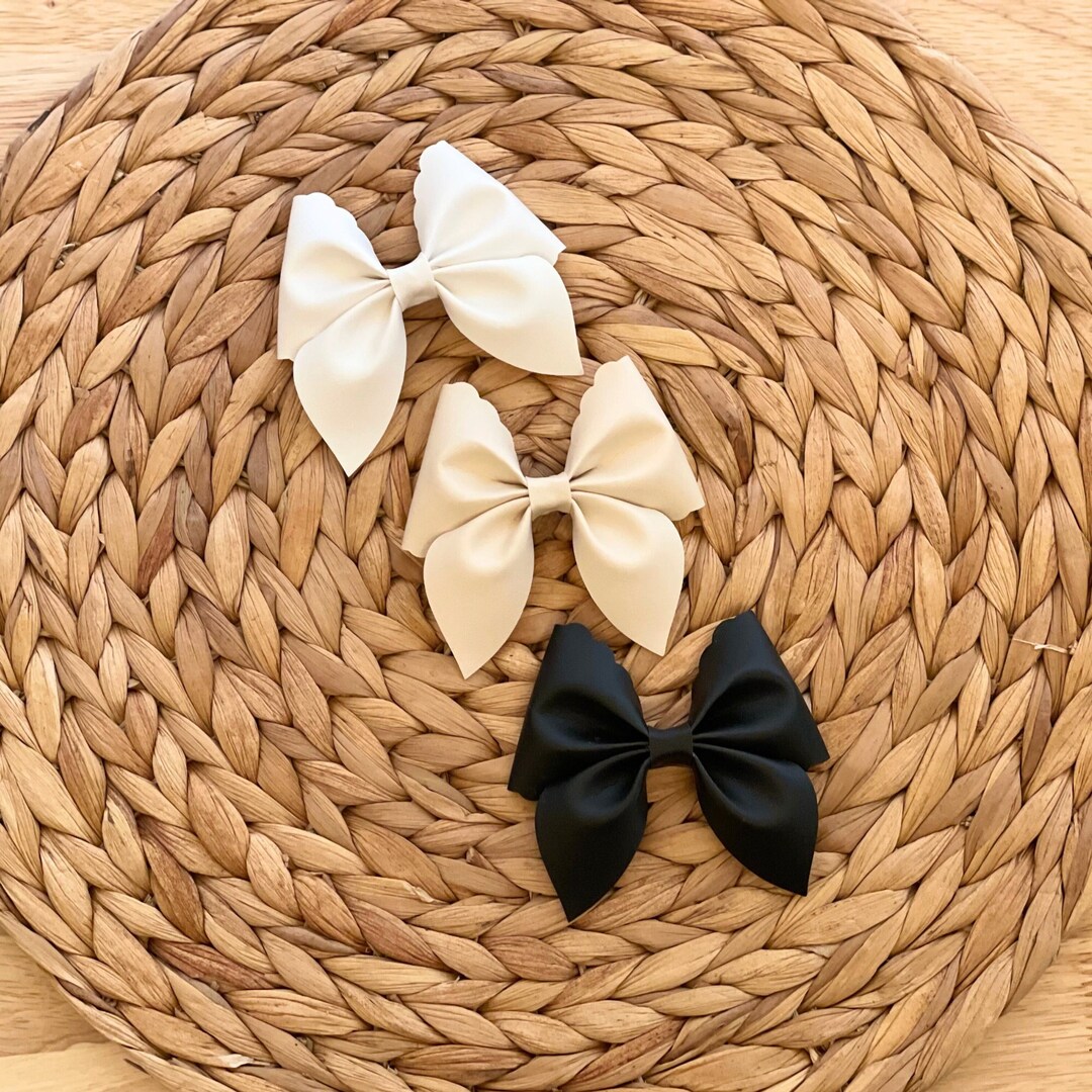 The Basics Neutral Bows for Girls Sailor Tail Bows - Etsy