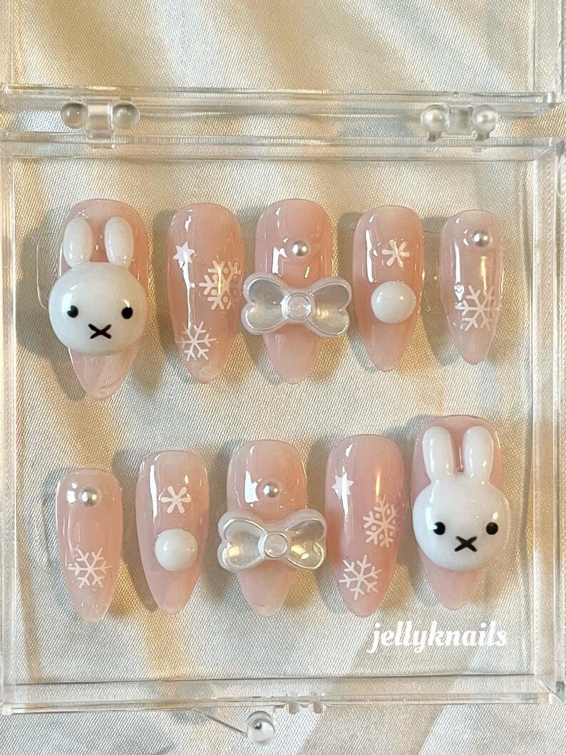 Miffy Winter Nails - Etsy