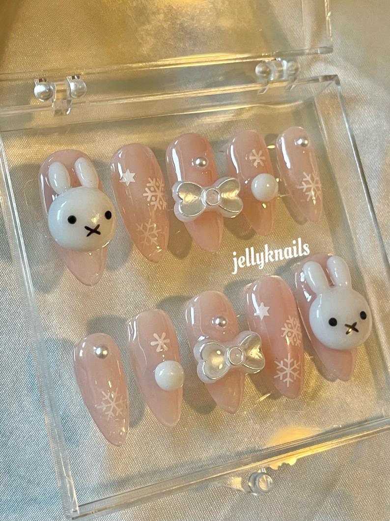 Miffy Winter Nails - Etsy
