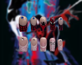 Spider-man Press on Nails - Etsy