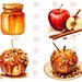 Watercolor Caramel Apple Clipart, Fall Clipart, Autumn Clipart ...