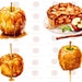 Watercolor Caramel Apple Clipart, Fall Clipart, Autumn Clipart ...