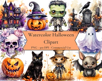Halloween Clipart Cute Ghost Clipart Cute Halloween - Etsy