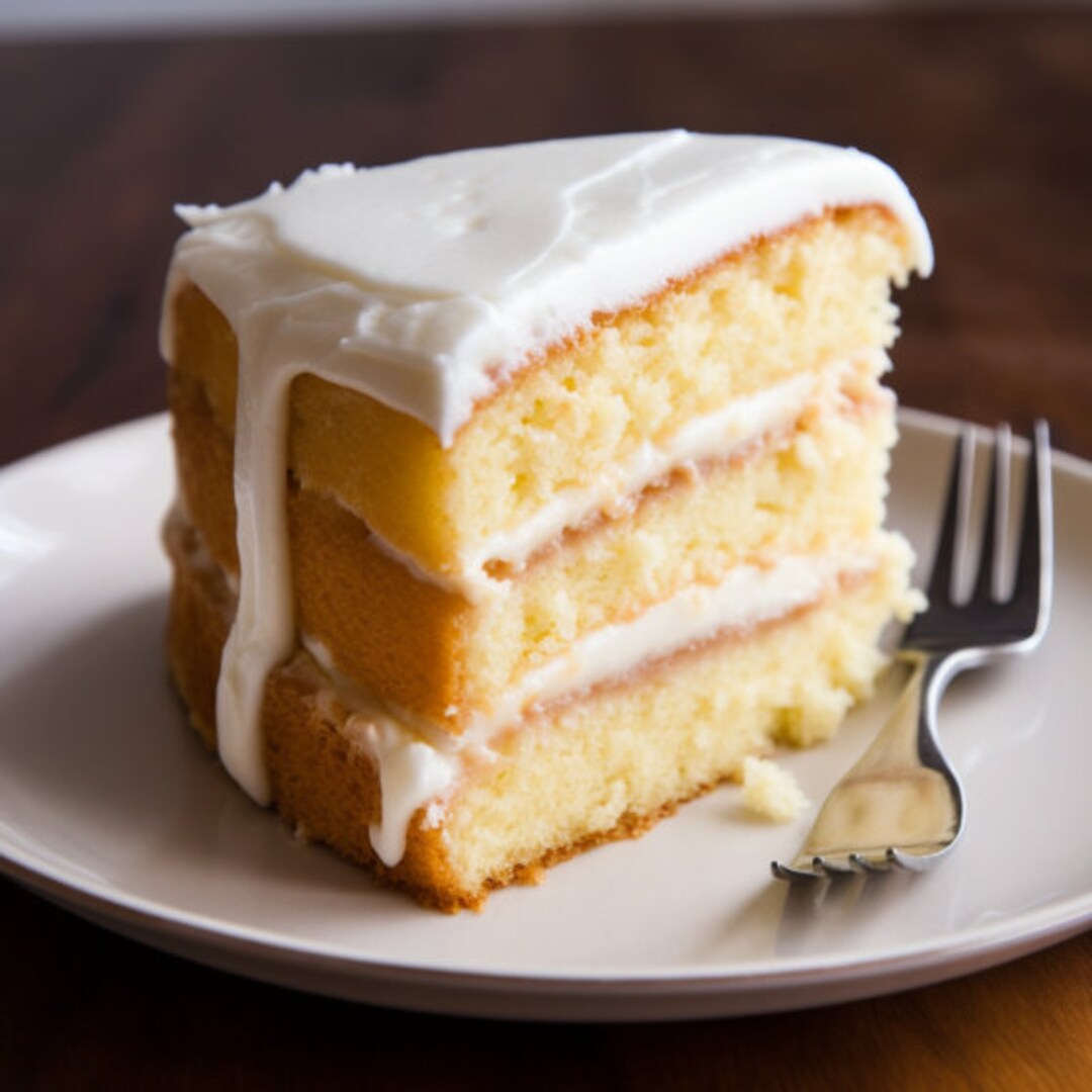 Rich Vanilla Cake Slice Sweets White Vanilla Solo Slice Dessert Moist ...