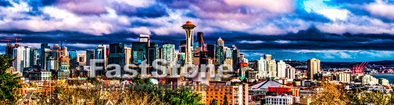 Panaramic View of Space Needle From Kerry Park. Seattle - Etsy