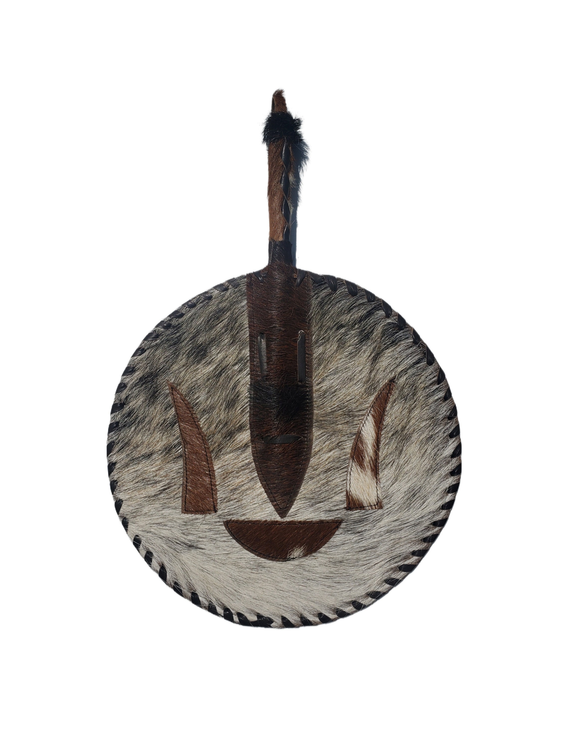 Round African Hand Fan: Igbo Amaka Hand Fan Handmade Leather Fan From ...