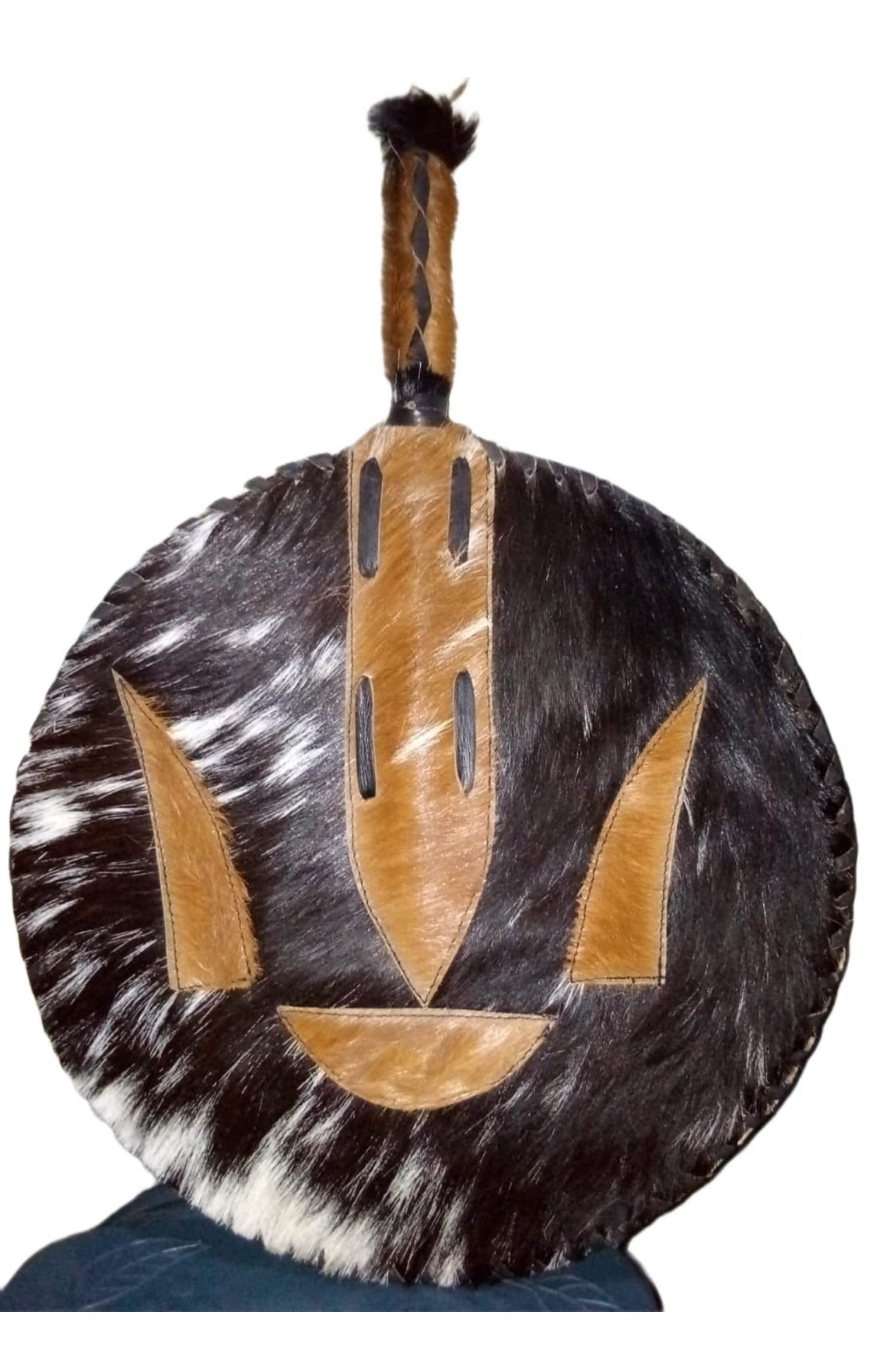 Round African Hand Fan: Igbo Amaka Hand Fan Handmade Leather Fan From ...