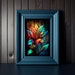 Rainbow Colored Lily Stained Glass Inspired Multi Color Flower Digital ...
