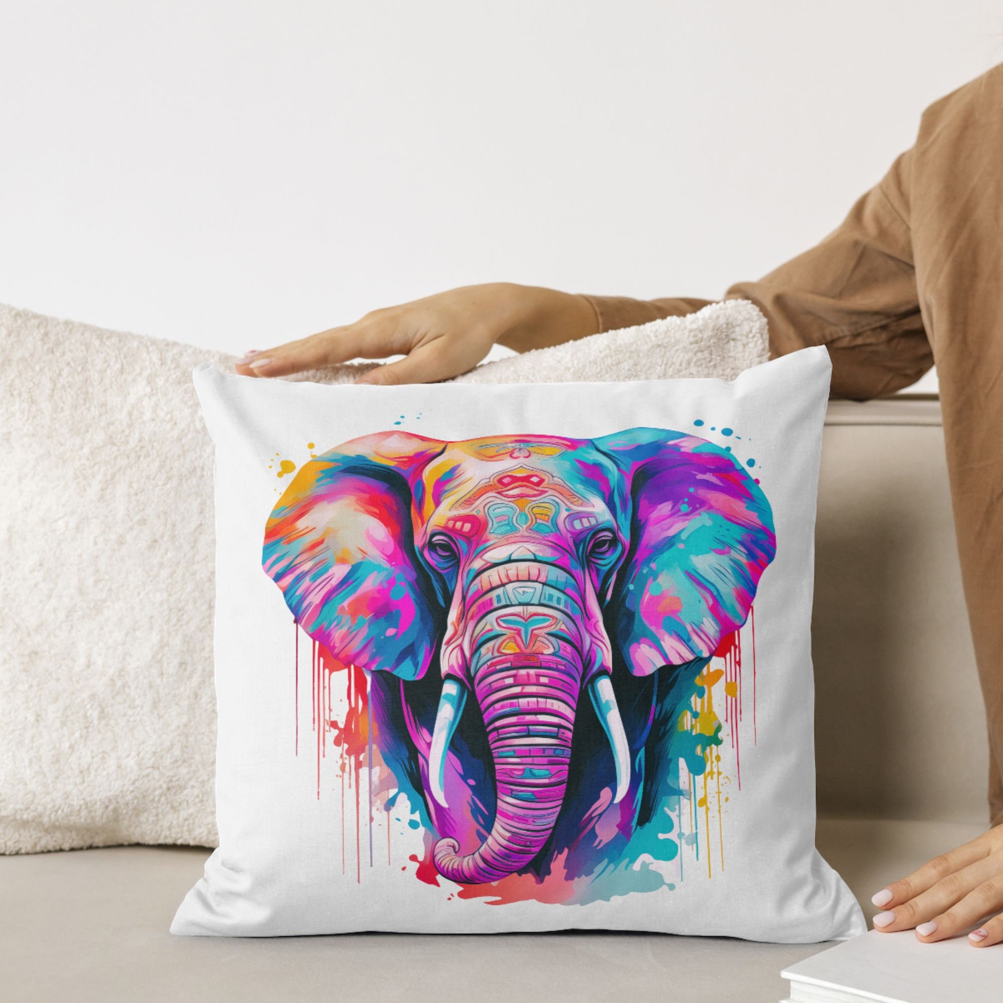 Colorful Elephant PNG - Rainbow Elephant SVG - Sublimation for Tshirt ...