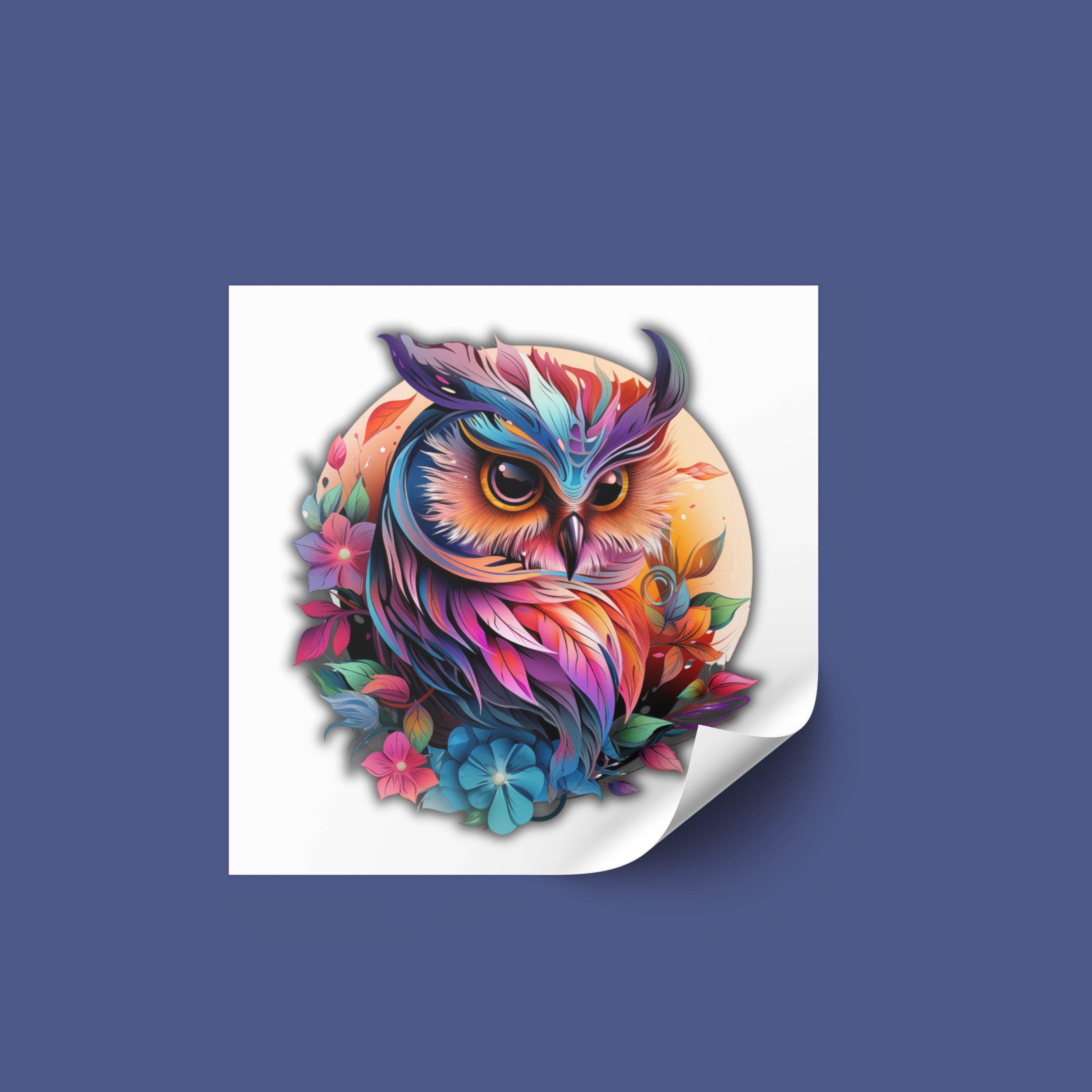 Colorful Owl PNG - Multi-colored Owl SVG - Sublimation - Dtf Design ...