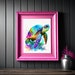 Beautiful Watercolor Turtle, Digital Print, Bright and Colorful, Cute ...