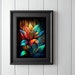 Rainbow Colored Lily Stained Glass Inspired Multi Color Flower Digital ...