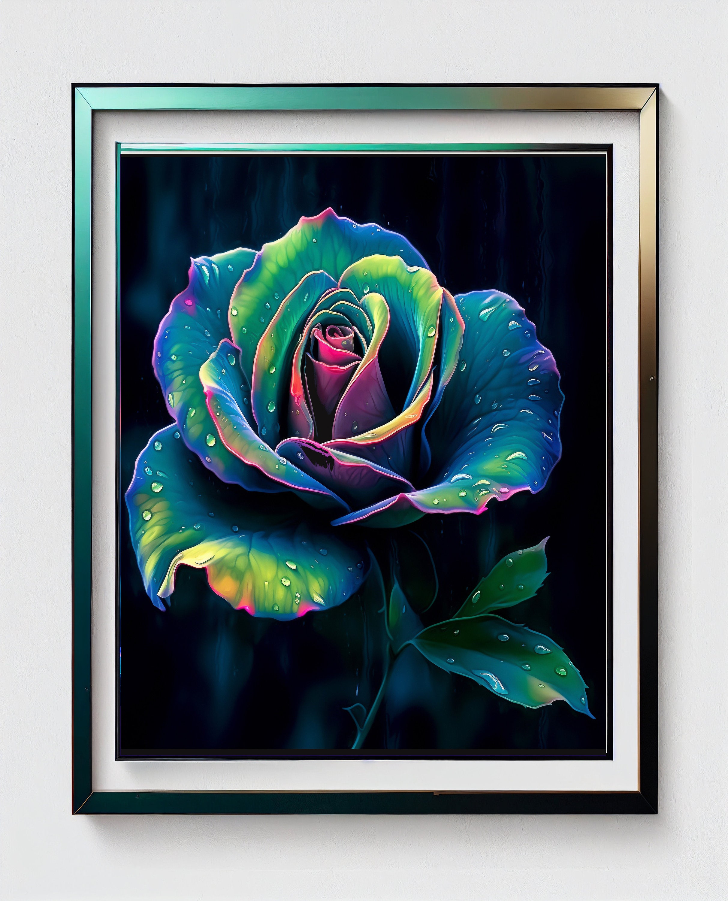 Beautiful Multi-color Rose - Digital Download - Stunning, Vibrant ...