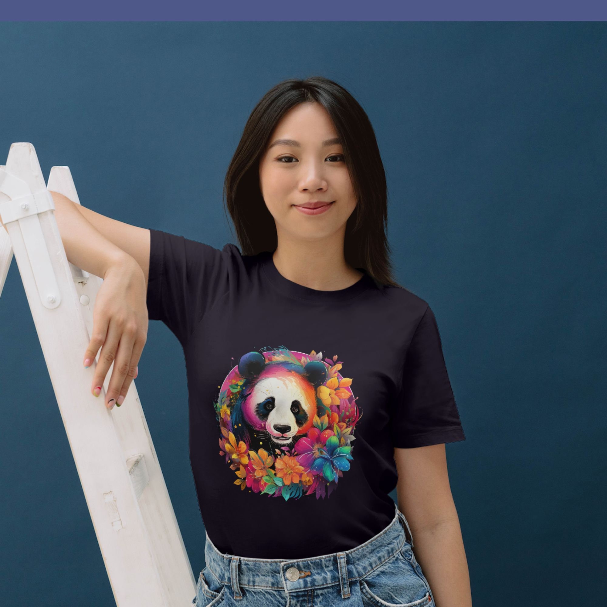 Colorful Panda PNG - Panda Bear SVG - Sublimation for Tshirt / Mugs ...