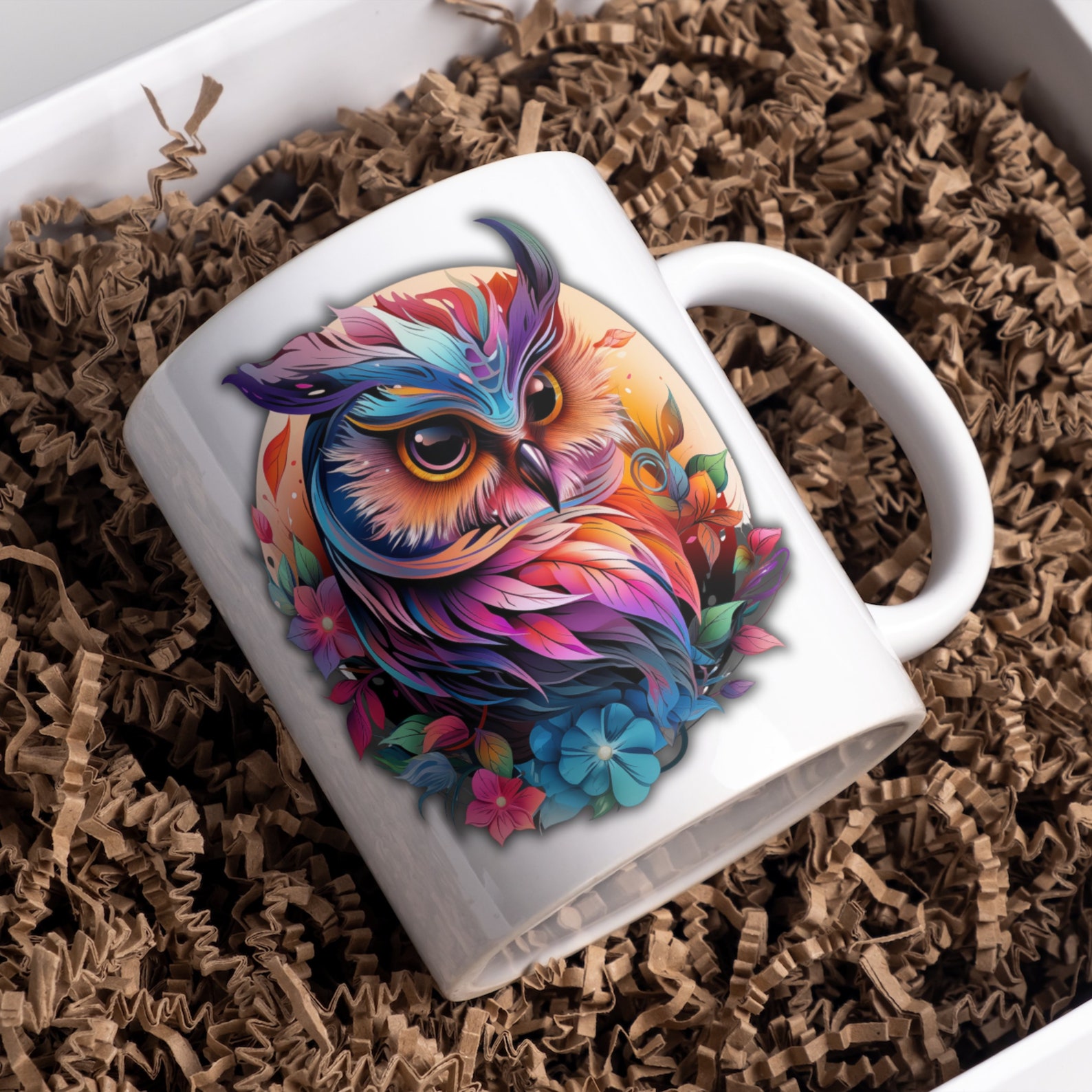 Colorful Owl PNG - Multi-colored Owl SVG - Sublimation - Dtf Design ...