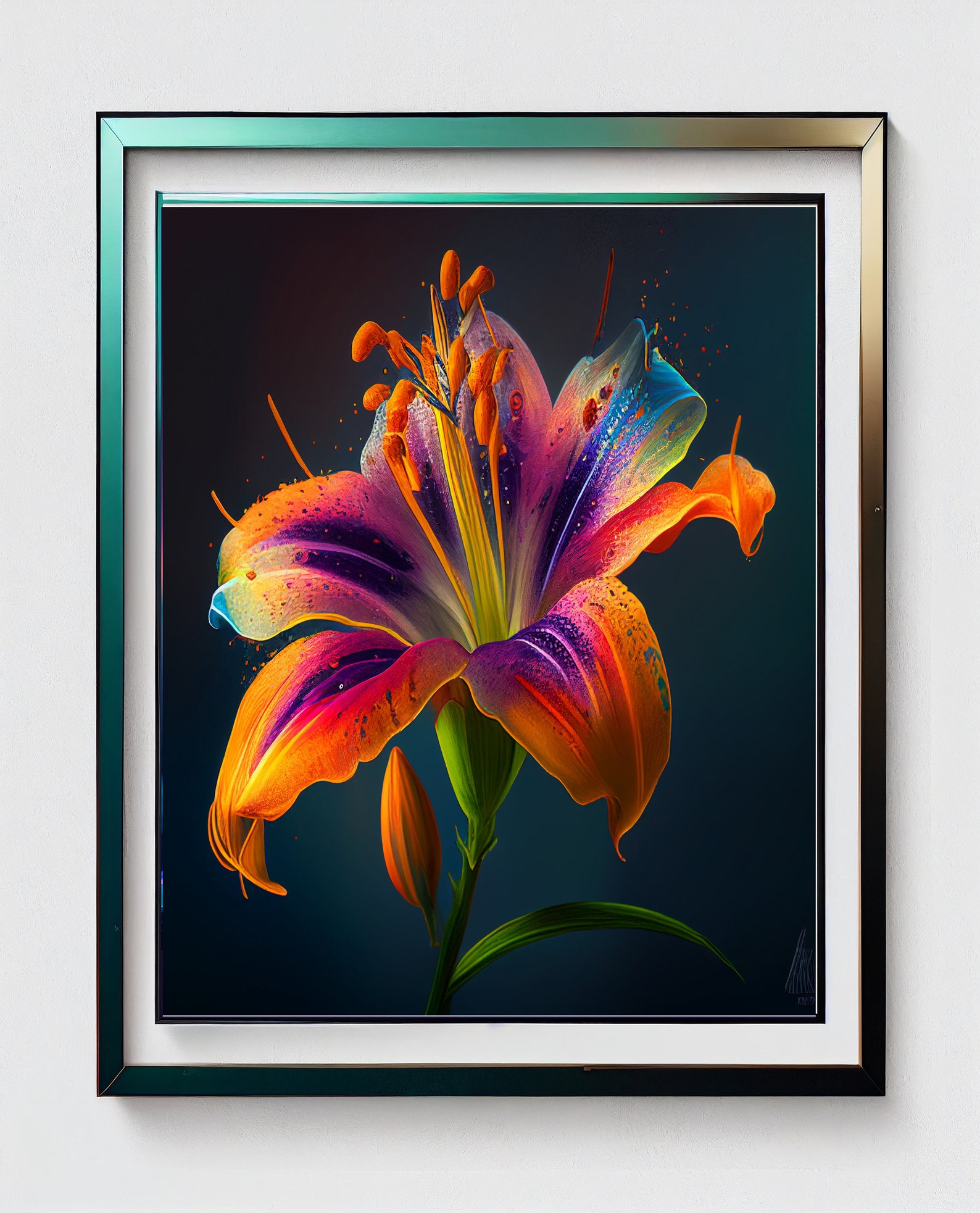 Orange and Purple Lily (digital Download) - Wall Art - Beautiful Flower ...