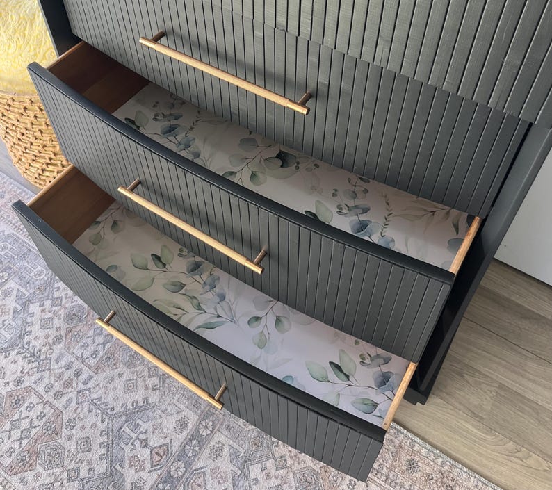 AVAILABLE Modern Black Dresser Black Chest of Drawers - Etsy