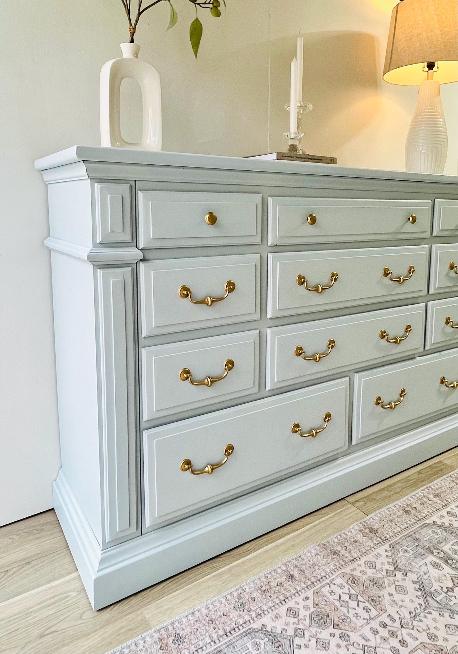 SOLD! Do Not Purchase! Blue 11-drawer Dresser | Solid Wood - Etsy