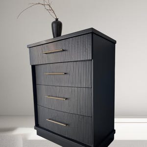 AVAILABLE Modern Black Dresser Black Chest of Drawers - Etsy