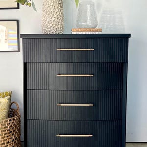 AVAILABLE Modern Black Dresser Black Chest of Drawers - Etsy