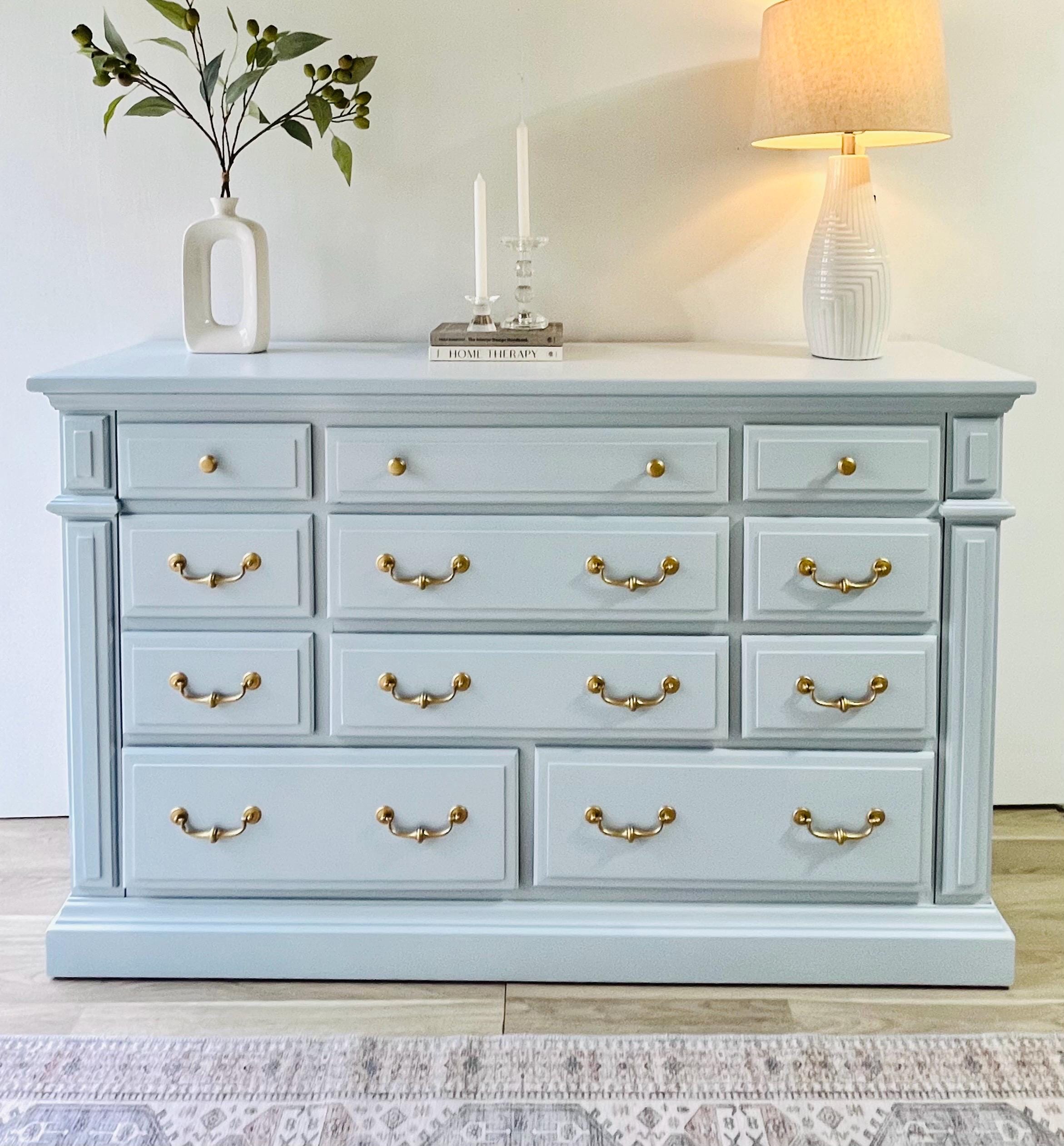 SOLD! Do Not Purchase! Blue 11-drawer Dresser | Solid Wood - Etsy
