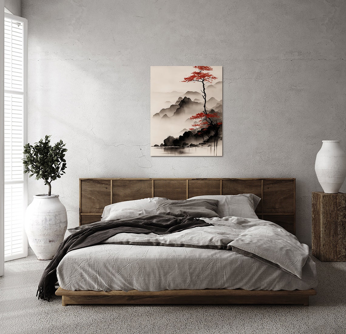 Vintage Chinese Ink Art, Asian Ink, Muted Ink Art, Asian Landscape Art ...