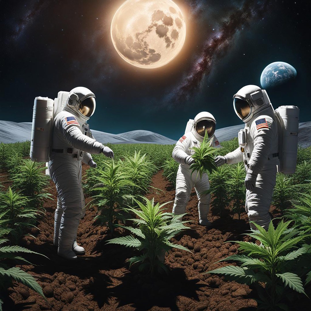 Astronaut on a Marijuana Plantation, Community Zero Gravity Fantasy ...