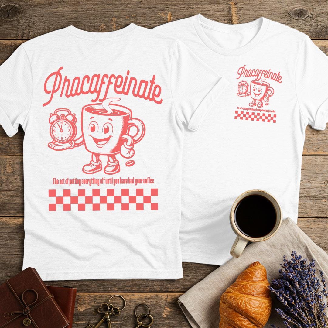 Procaffeinate Unisex Oversized T-shirt - Funny Coffee Lover Shirt ...